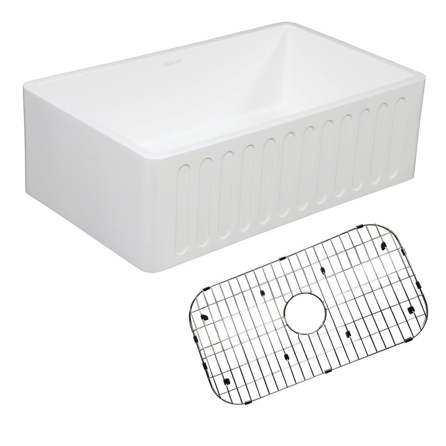 Kitchen Farmhouses - White Stone – Artesano Copper Sinks